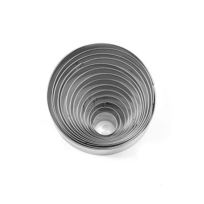 Stainless Steel Round Cookie Cutter Set of 14 – Bakers Boutique