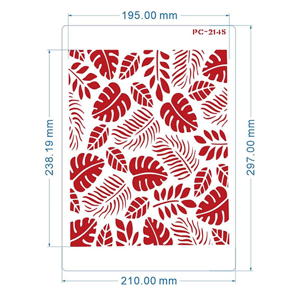 Stencil Tropical Leaves Design – Bakers Boutique