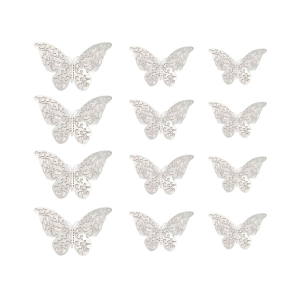 Decorative Butterflies Silver – Bakers Boutique