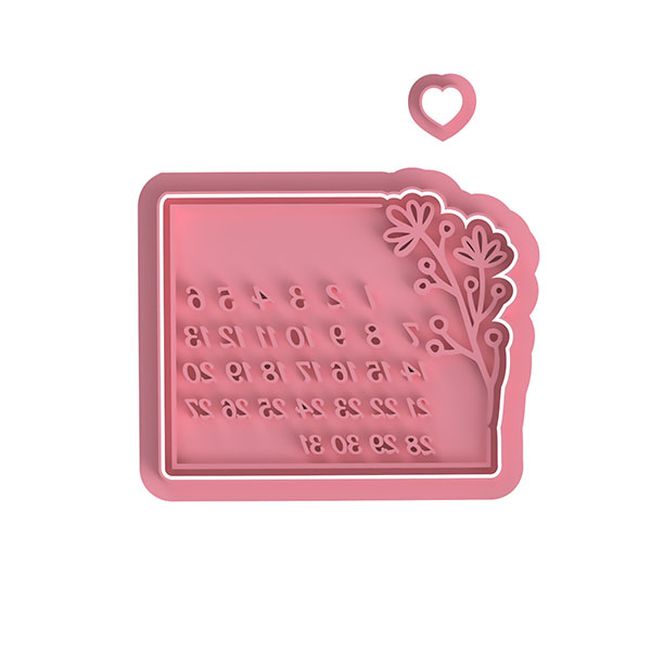 Save The Date Floral Calendar Stamp & Cut – Bakers Boutique
