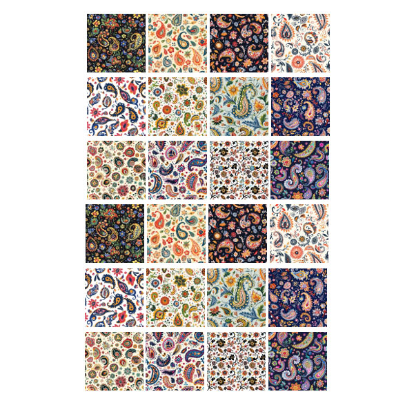 Diwali Mosaic Burfee Keshrees Paisley Print – Bakers Boutique